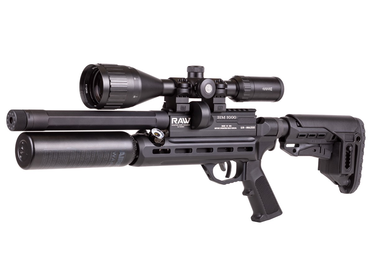 RAW MicroHunter Rifle, .22 Cal RH, Hunter Combo | Pre-charged pneumatic ...