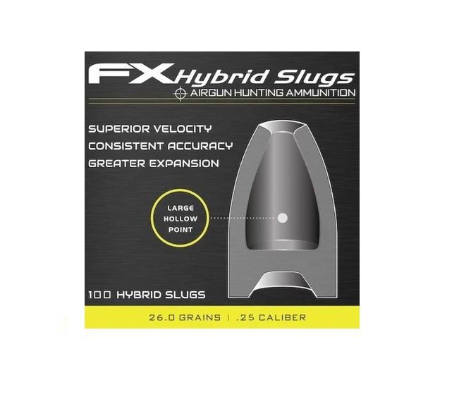 FX Hybrid Slug, .25 Cal., 26 gr - 100 ct | Airgun Depot